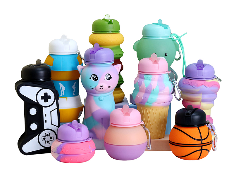 Kids Silicone Foldable Water Bottle|Custom Water Bottle BPA-Free