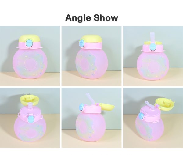 Custom Printed Reusable Mini Flat Circle Water Bottles