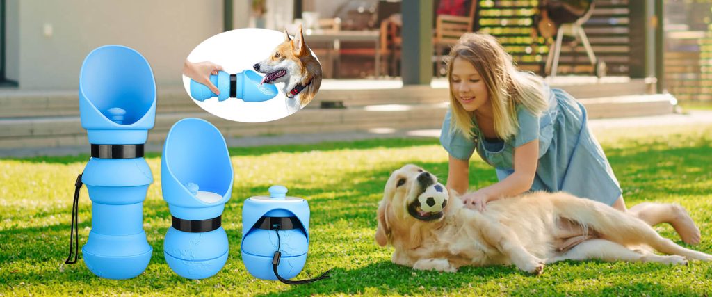 Premium Silicone Dog Water Bottles for On-the-Go Hydration